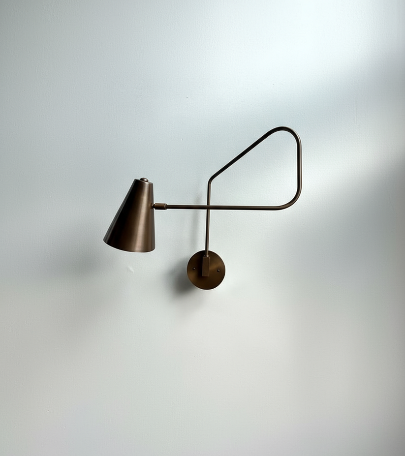 Handmade Brass Adjustable Swing Wall Light