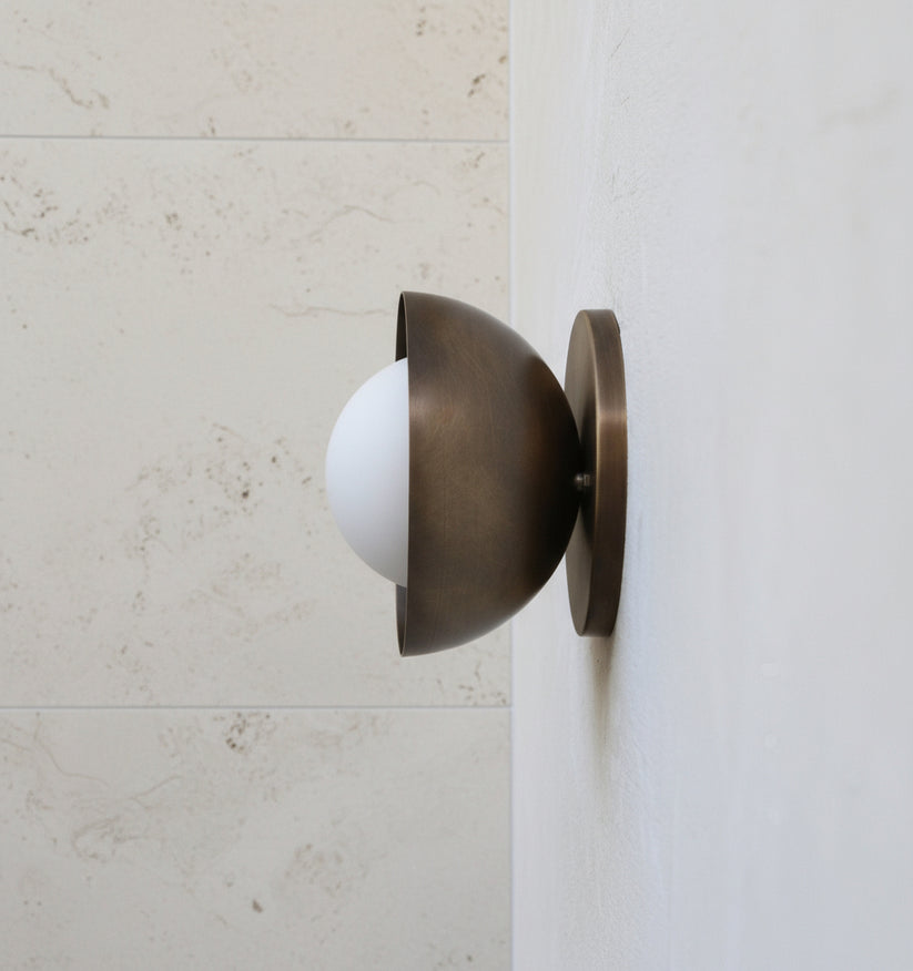 Handmade Mid Century Brass Wall Light | The Lighting Agency